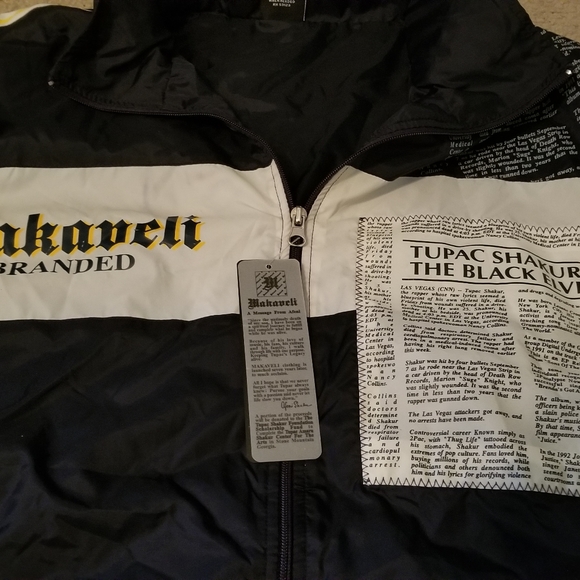 Makaveli | Jackets & Coats | Vintage Makaveli Branded Tupac Track ...